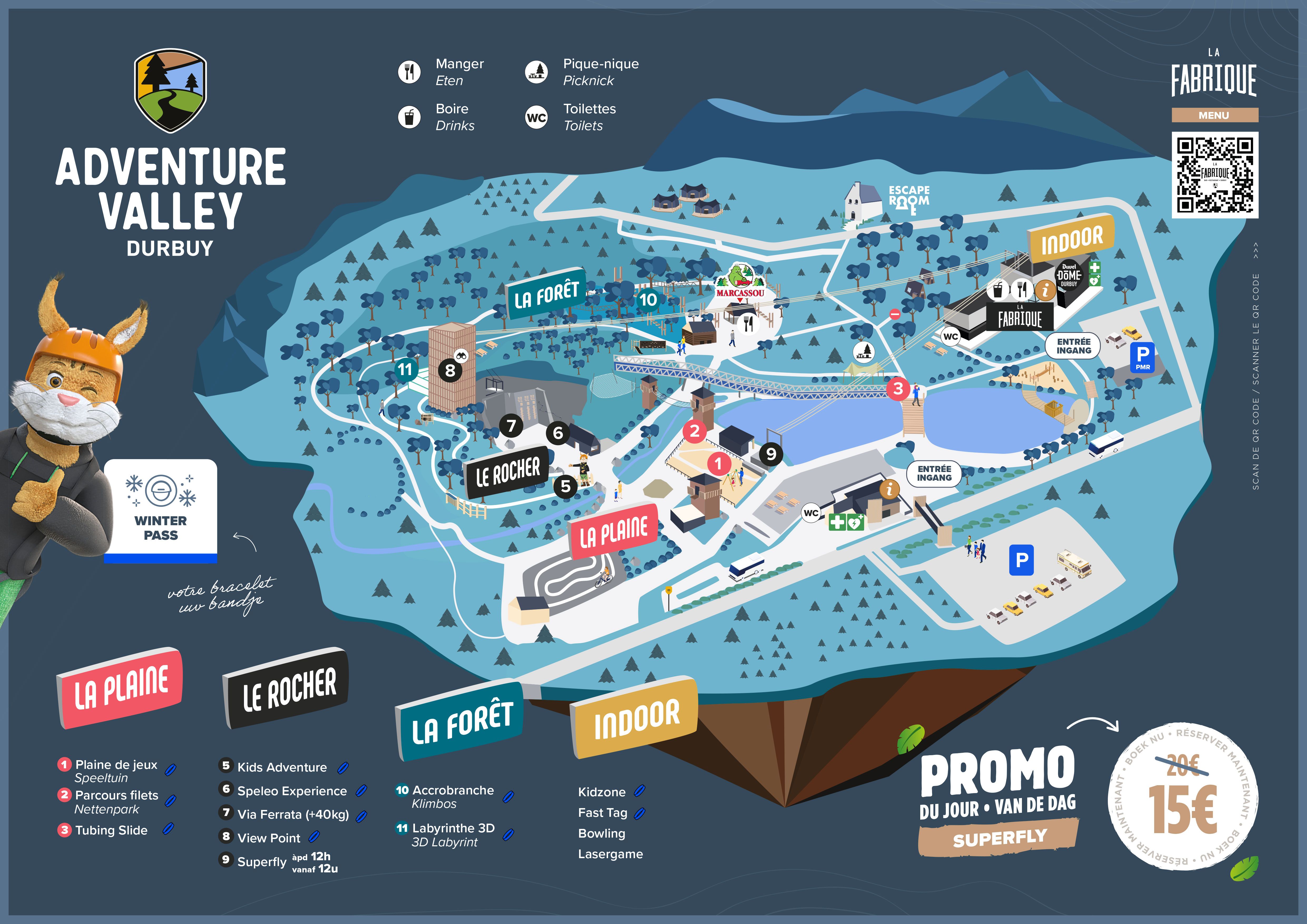 Parkplan | Adventure Valley - Durbuy