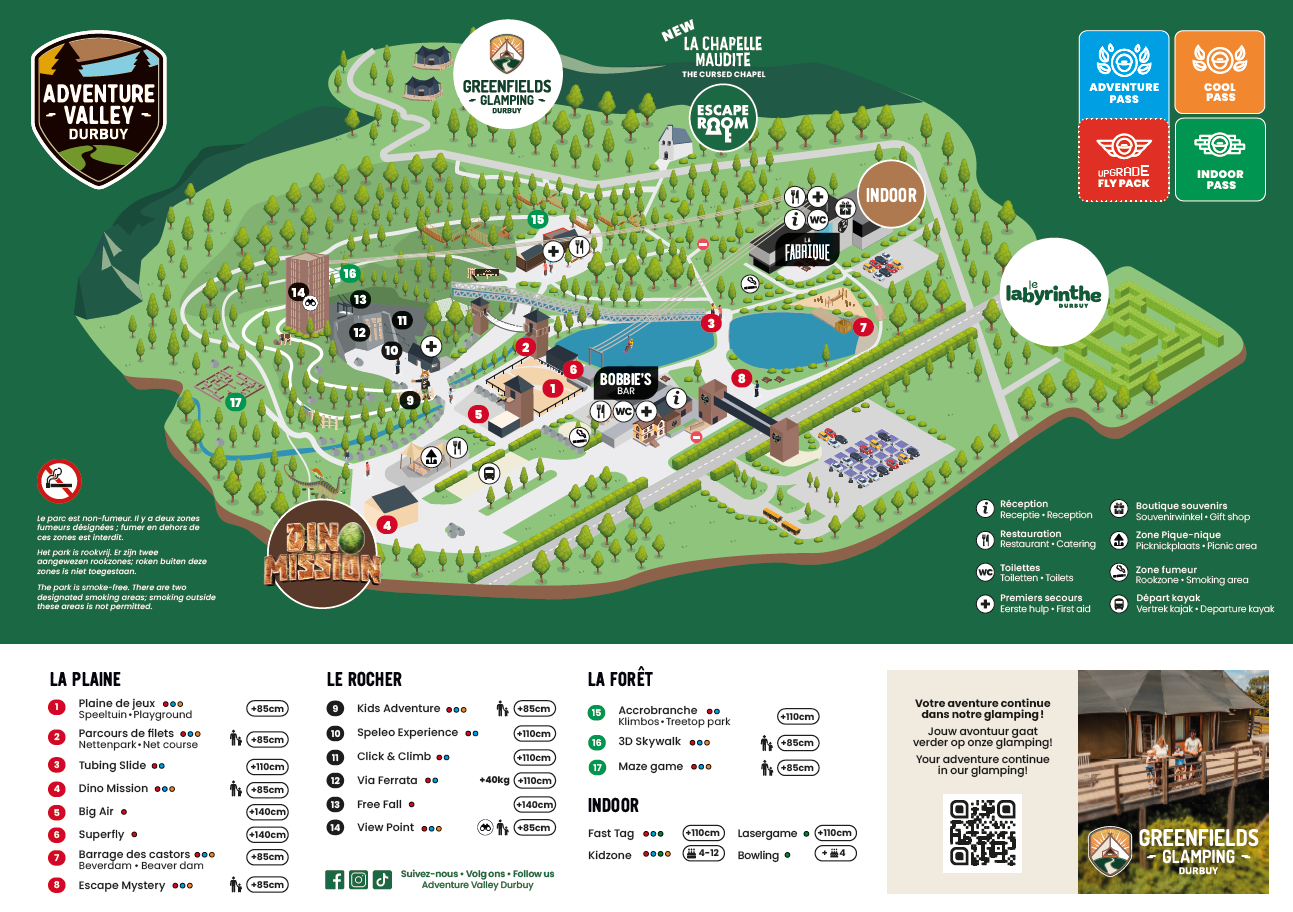 Plan du parc | Adventure Valley - Durbuy